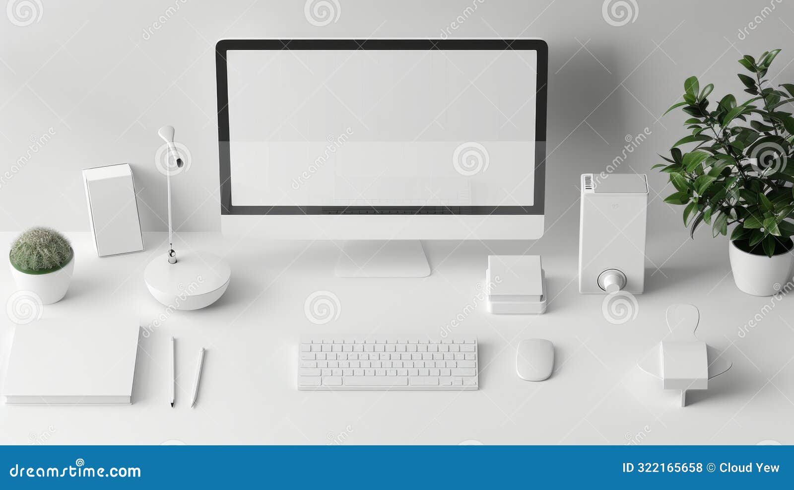 Versatile Mockup Layout with a White Background for Flexible Use. Stock ...