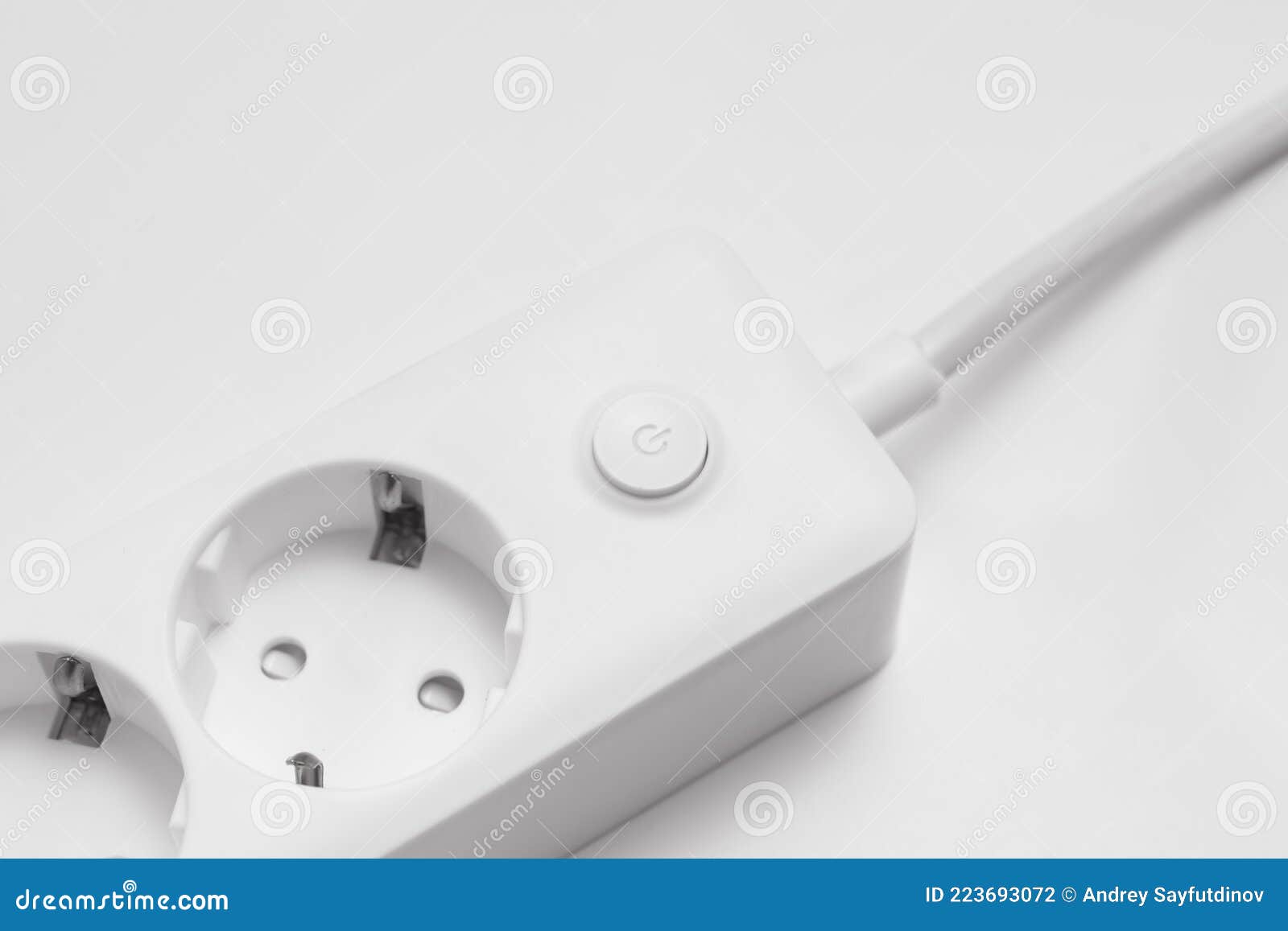 A Versatile Modern White Extension Cord with Sockets Stock Photo ...