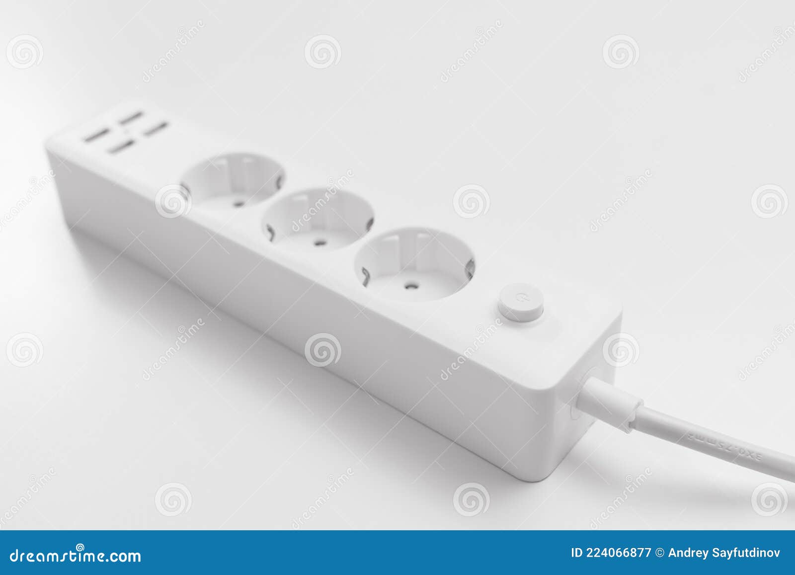 A Versatile Modern White Extension Cord With Sockets And Usb Ports ...
