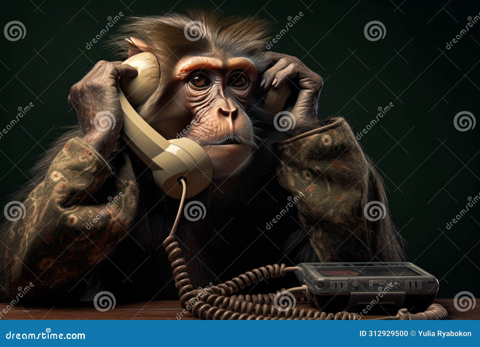Versatile Monkey Phone. Generate Ai Stock Illustration - Illustration ...