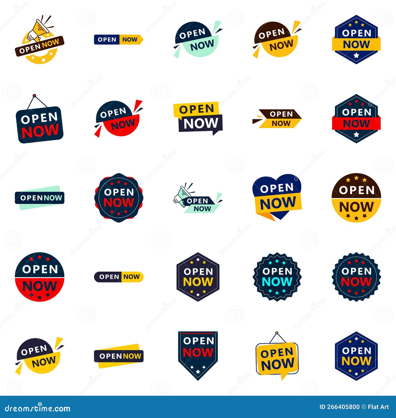 25 Versatile Open Now Signage Templates Stock Vector - Illustration of ...