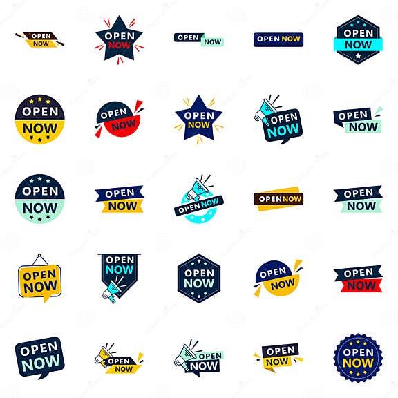 25 Versatile Open Now Signage Templates Stock Vector - Illustration of ...