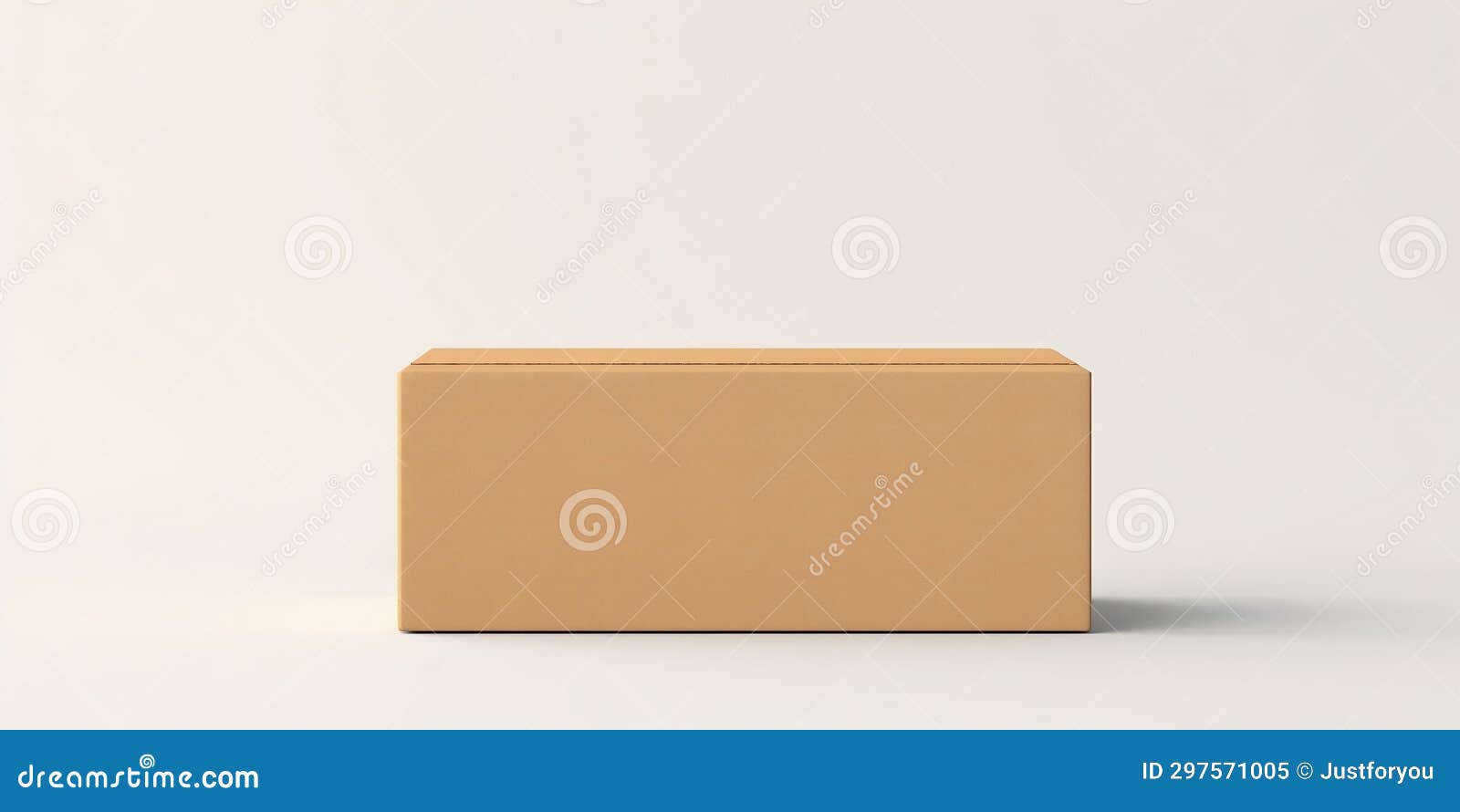 Versatile Packaging: Brown Rectangular Cardboard Box Mockup on White ...
