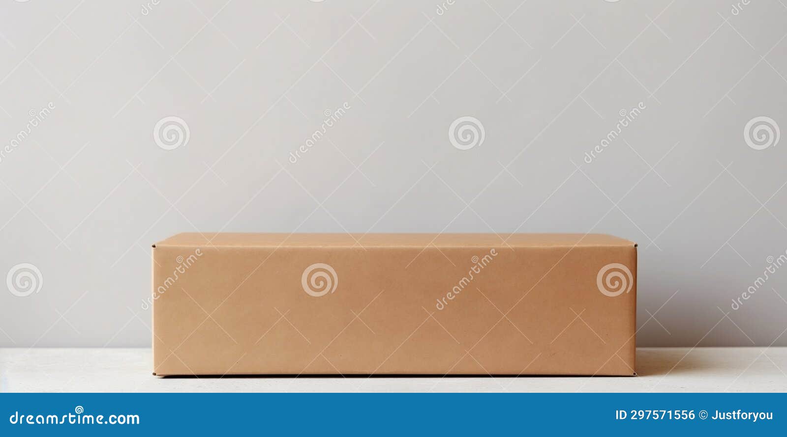 Versatile Packaging: Brown Rectangular Cardboard Box Mockup on White ...