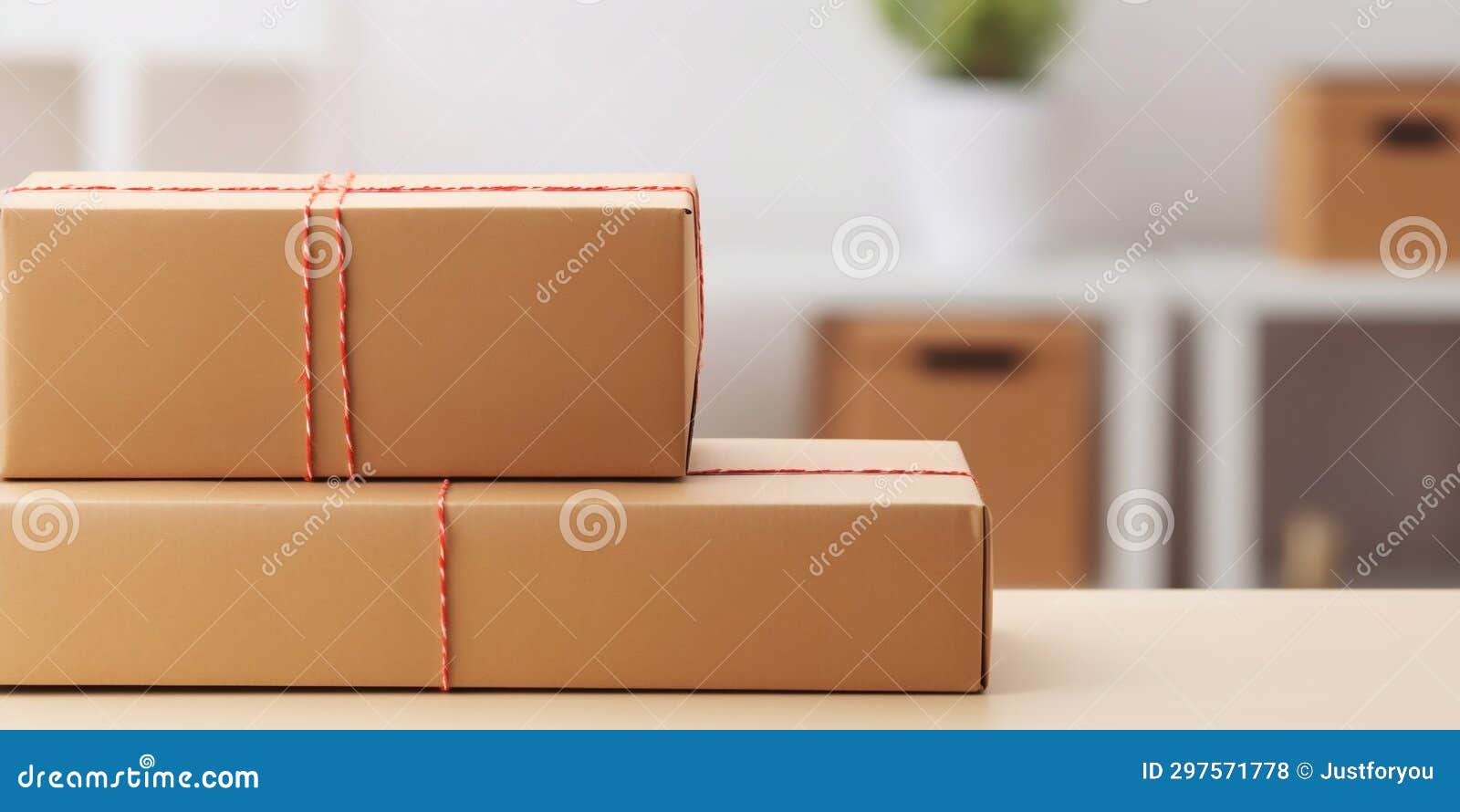 Versatile Packaging: Brown Rectangular Cardboard Box Mockup on White ...