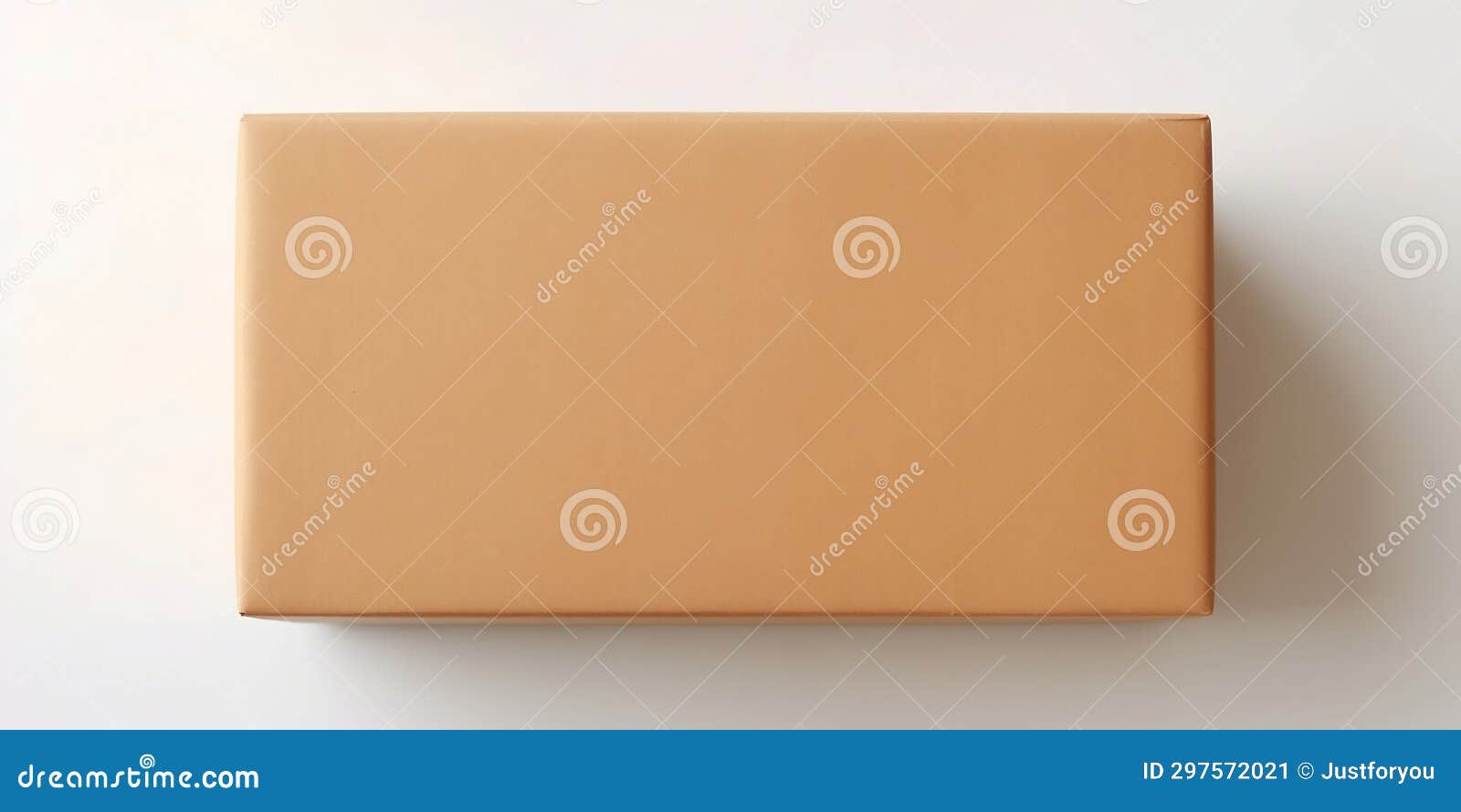 Versatile Packaging: Brown Rectangular Cardboard Box Mockup on White ...