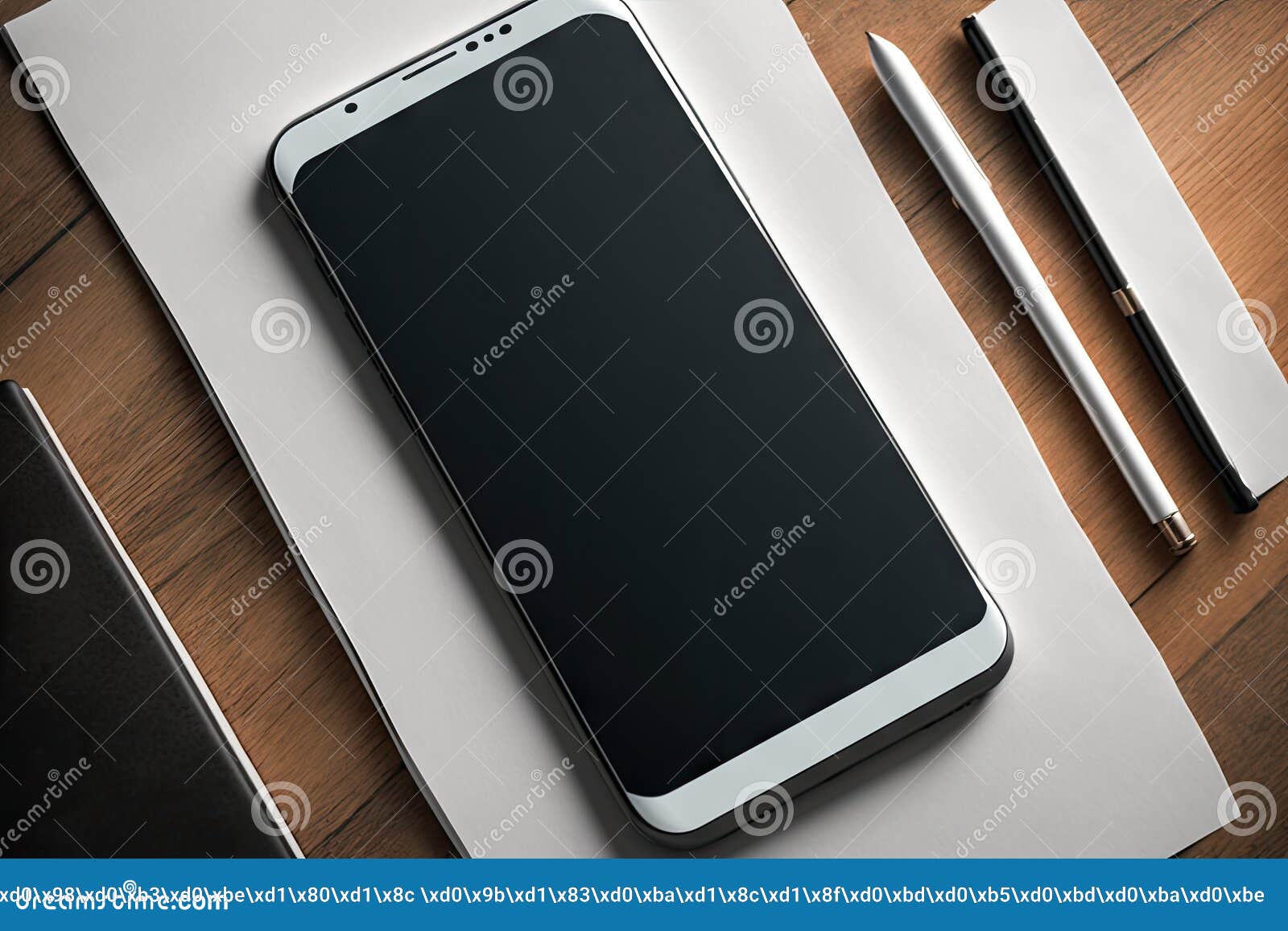 Versatile Phone Mockup Top View. Ai Generative Stock Illustration ...