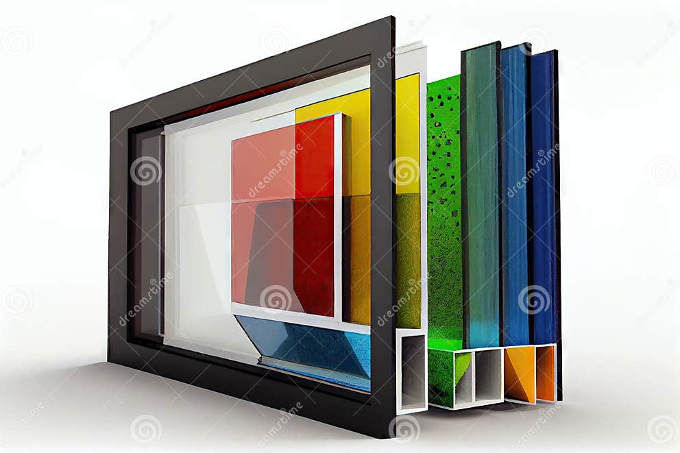 Versatile Plastic Windows Profile with Multi-colored Glasses Wall Panel ...
