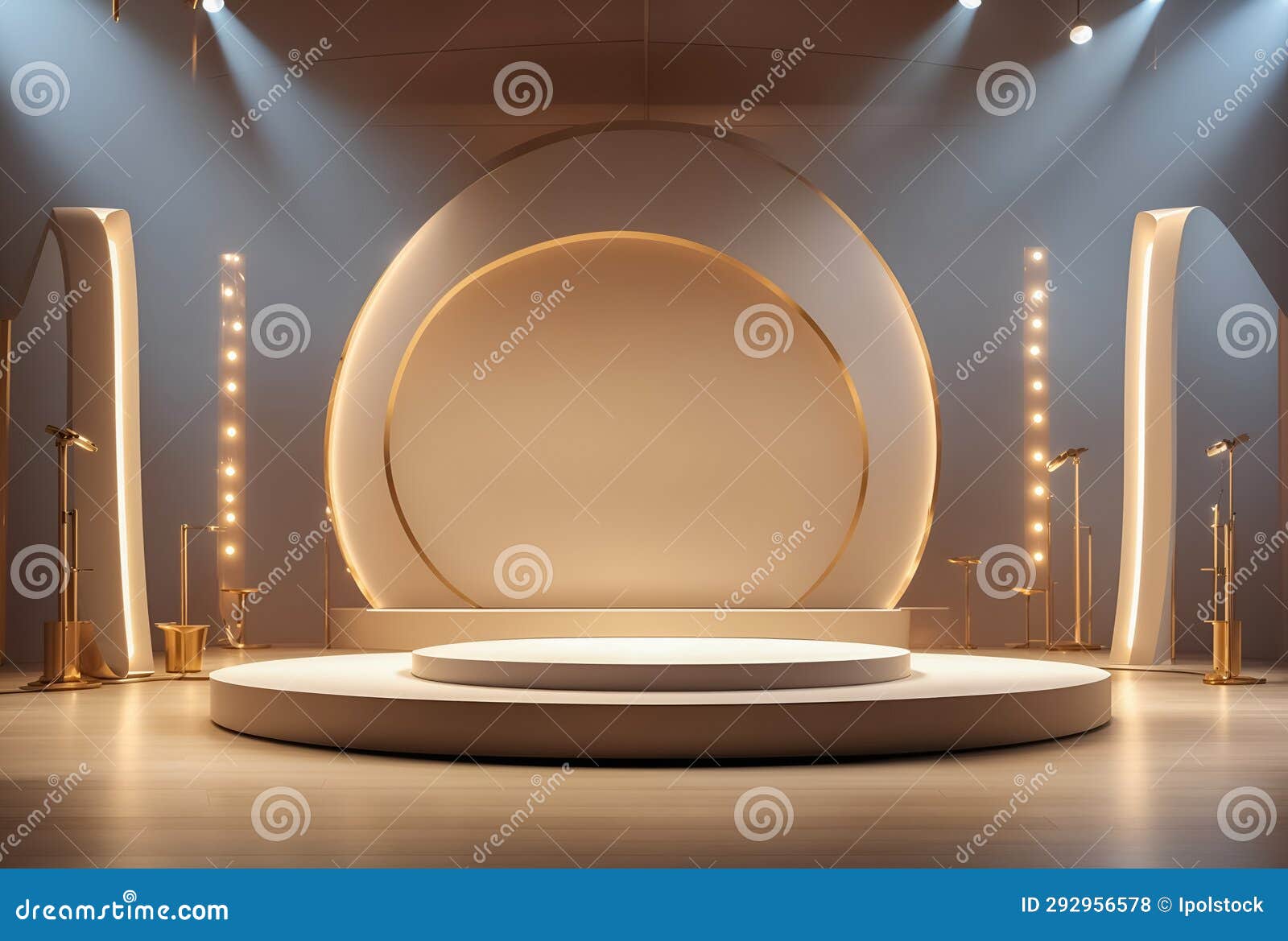 Versatile Product Display: Empty Podium and Stand Stock Illustration ...