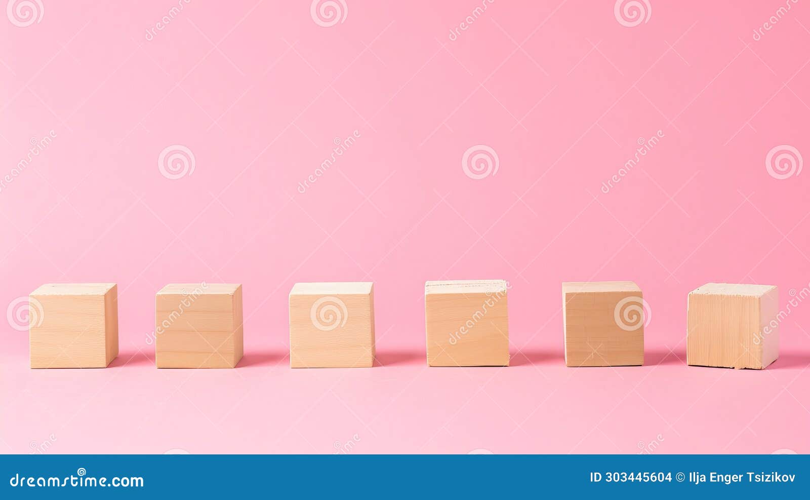 Versatile Row of Small Wooden Blocks on Textured Background for ...