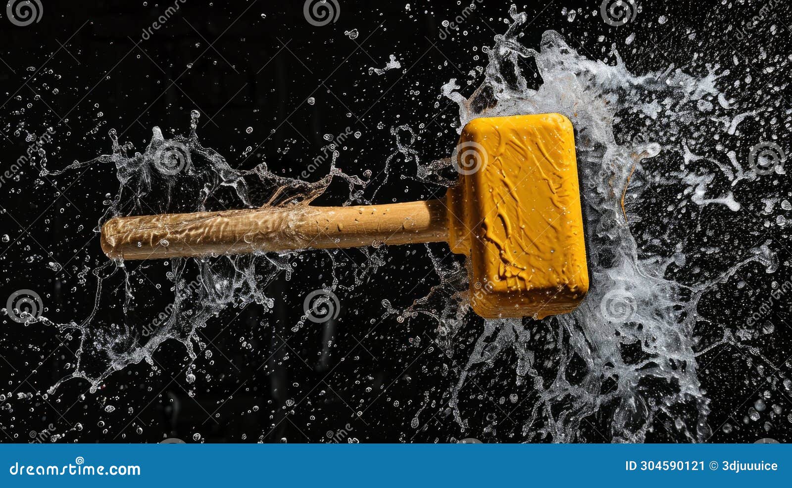 Versatile Rubber Mallet Construction Tool Horizontal Illustration ...