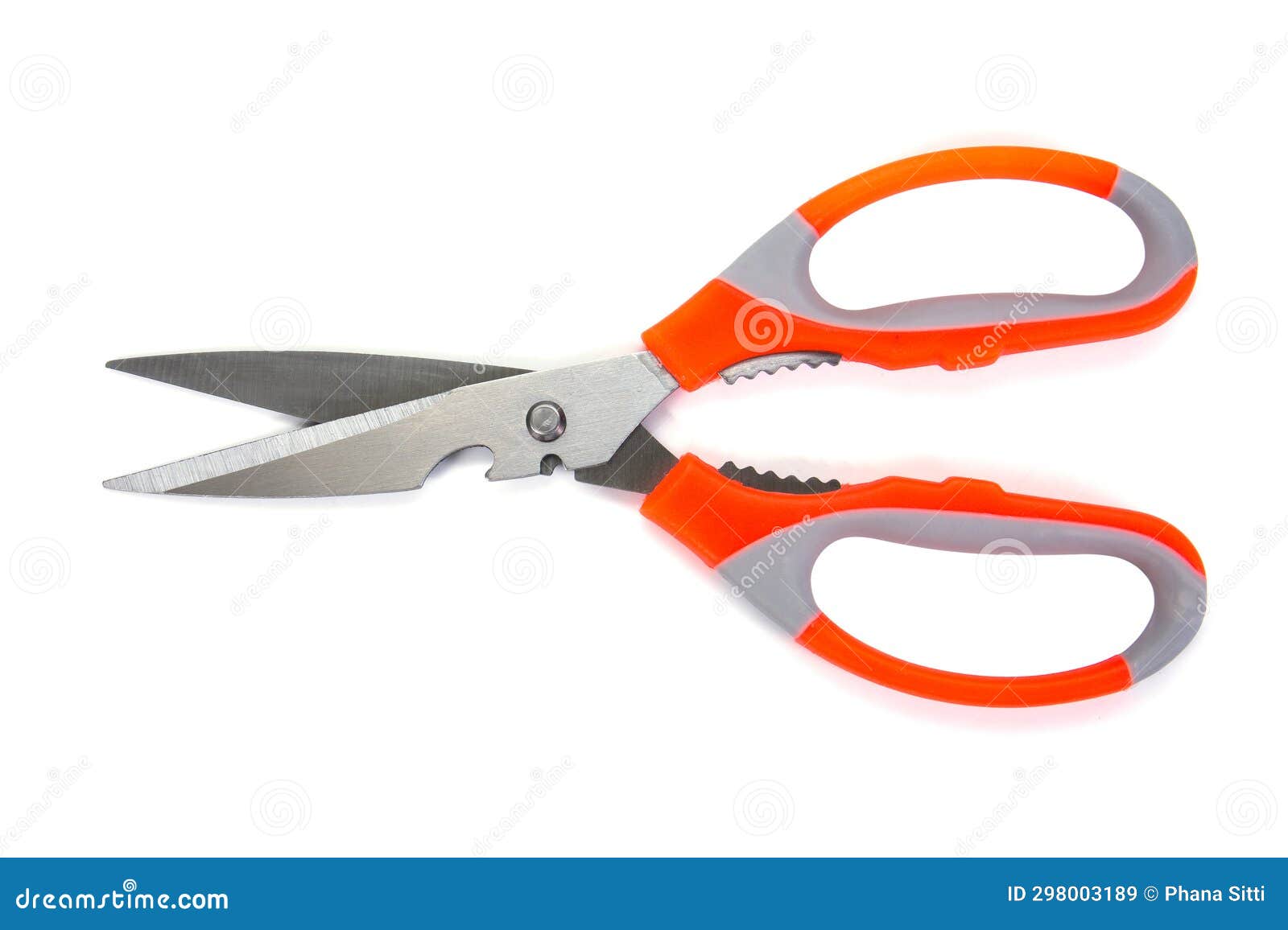 Versatile Scissors Isolated on White Background. Orange Modern Design ...