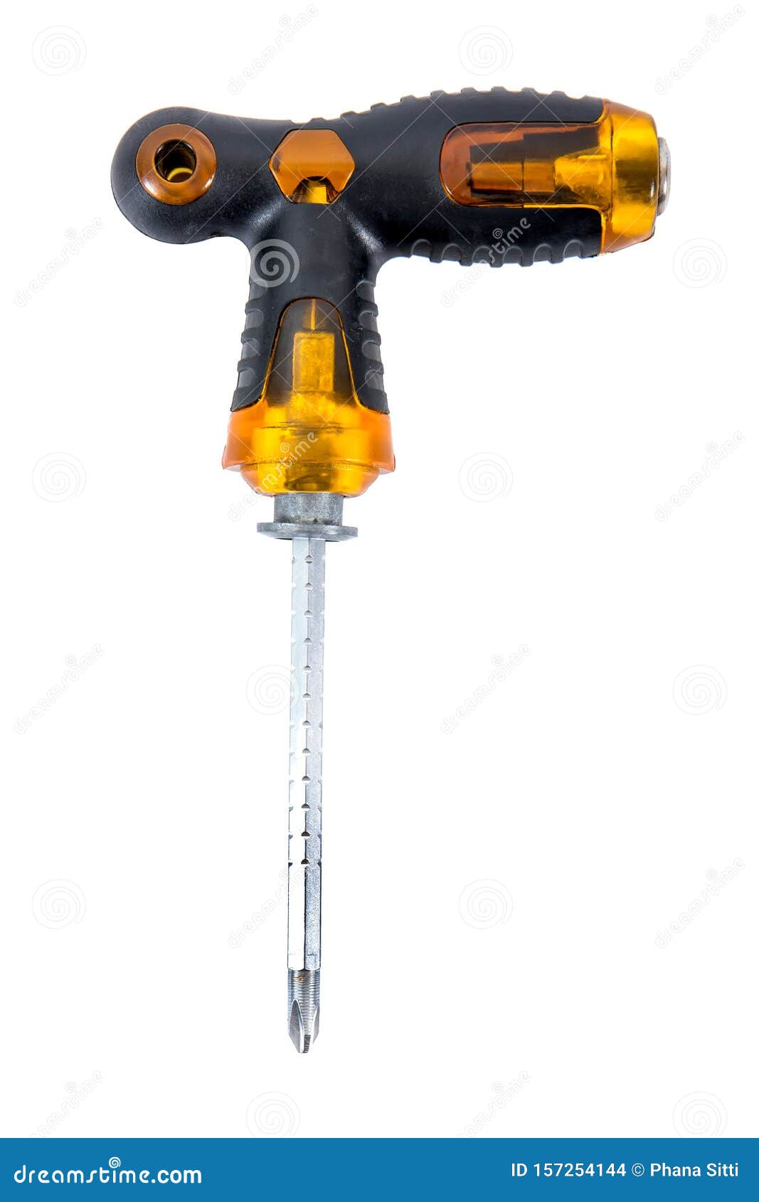 Versatile Screwdriver with Two Head Handle Isolated on White Background ...