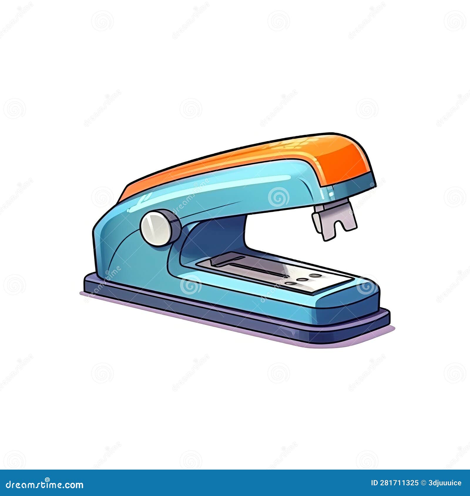 Versatile Stapler Office Supply Cartoon Square Illustration. Stock ...