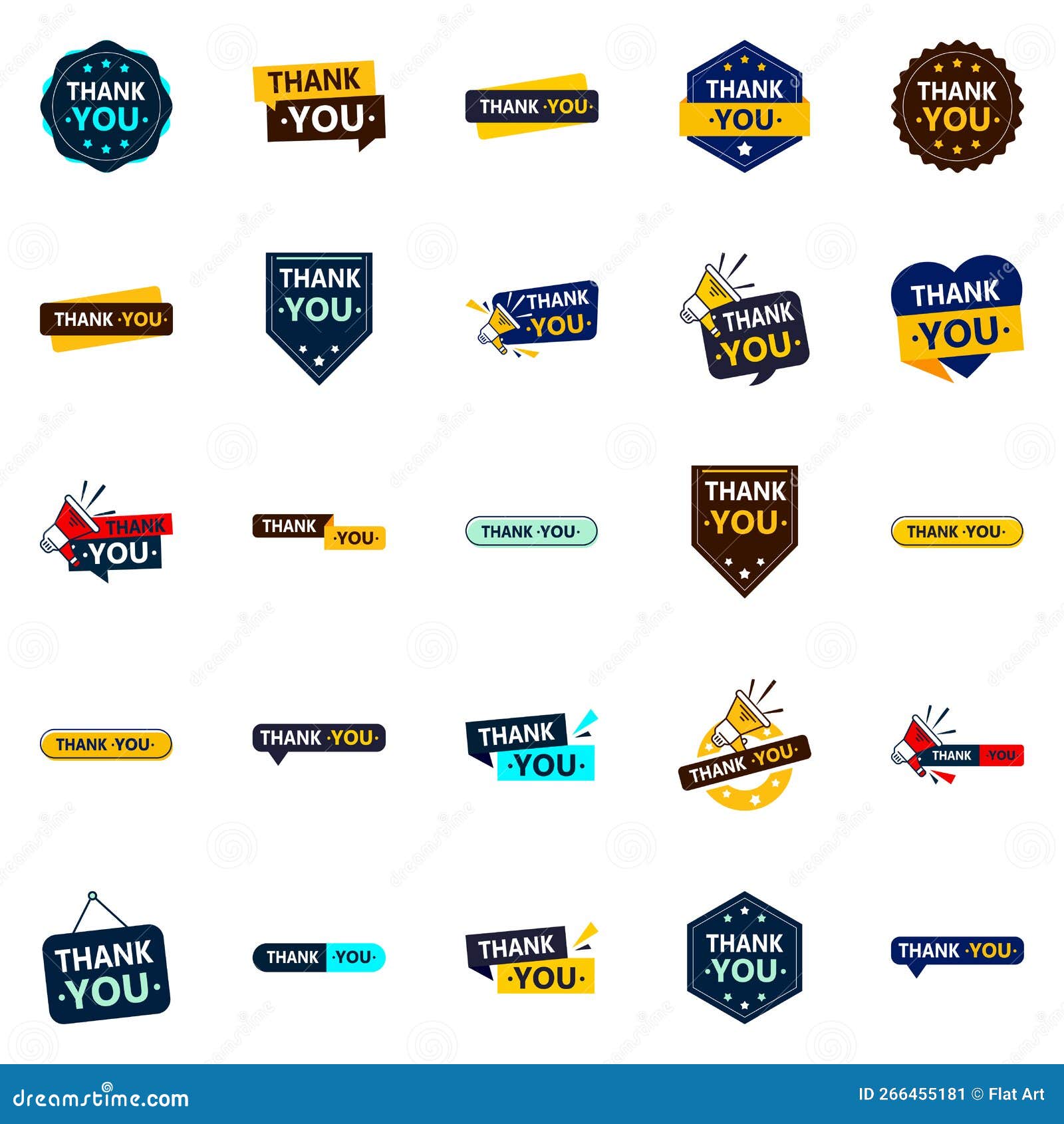 25 Versatile Vector Designs for Thank You Messages Stock Vector ...