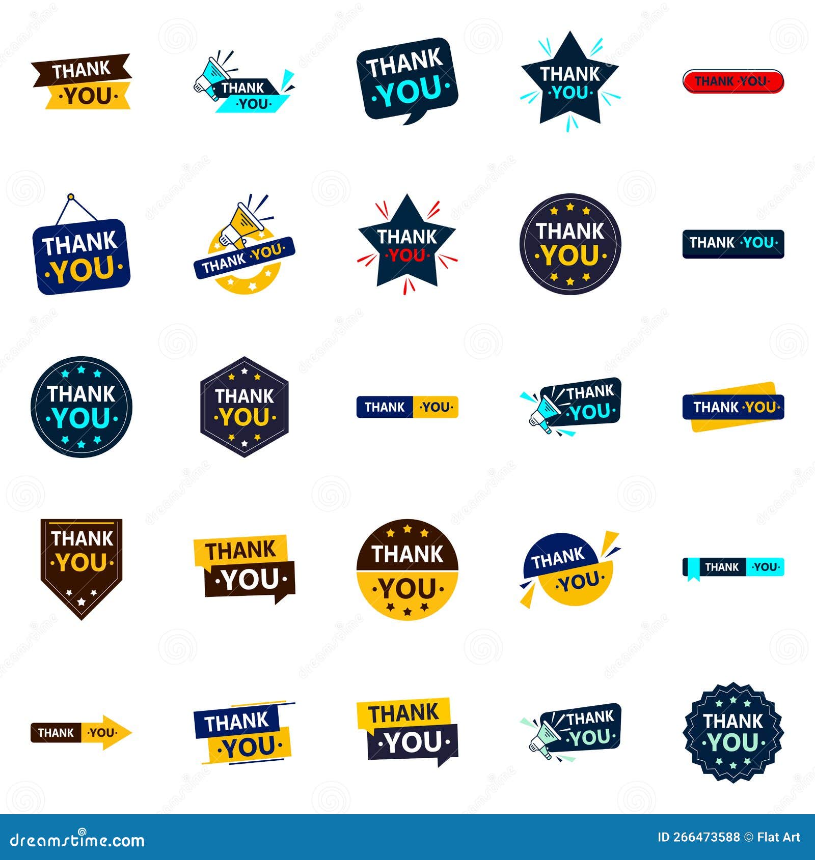 25 Versatile Vector Designs To Thank Your Audience Stock Vector ...