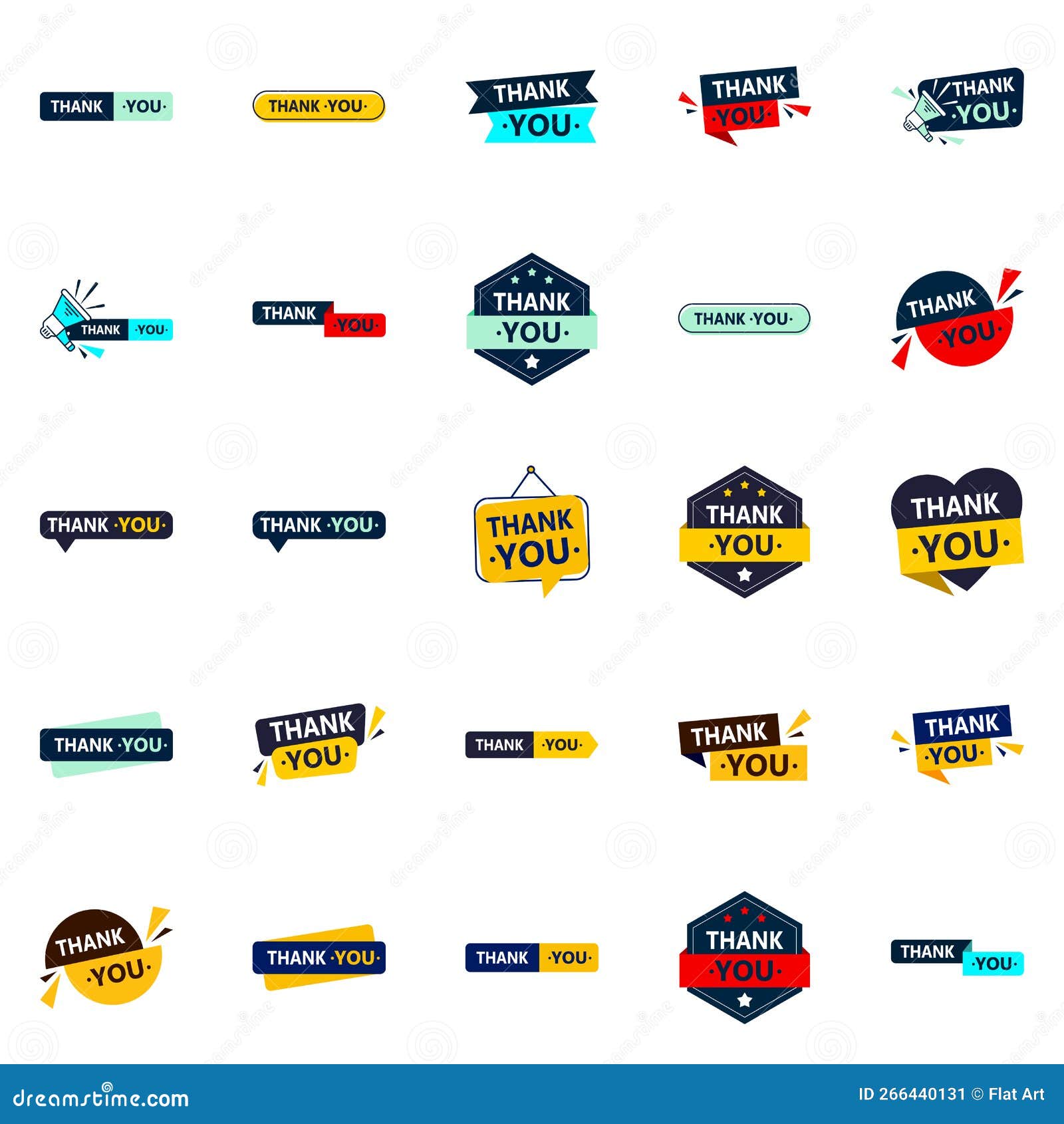 25 Versatile Vector Icons for Any Thank You Situation Stock Vector ...