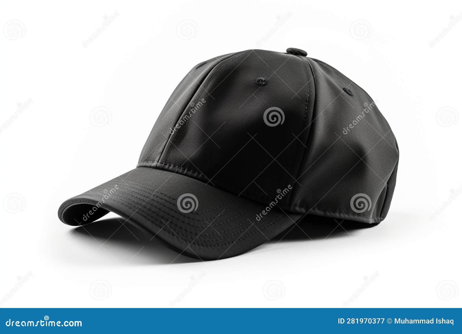 Versatile Vision, Empty Black Cap Mockup on White Background Stock ...