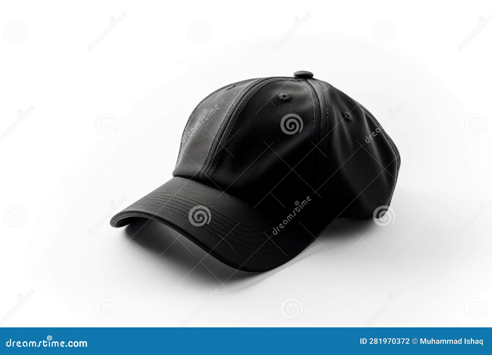 Versatile Vision, Empty Black Cap Mockup on White Background Stock ...