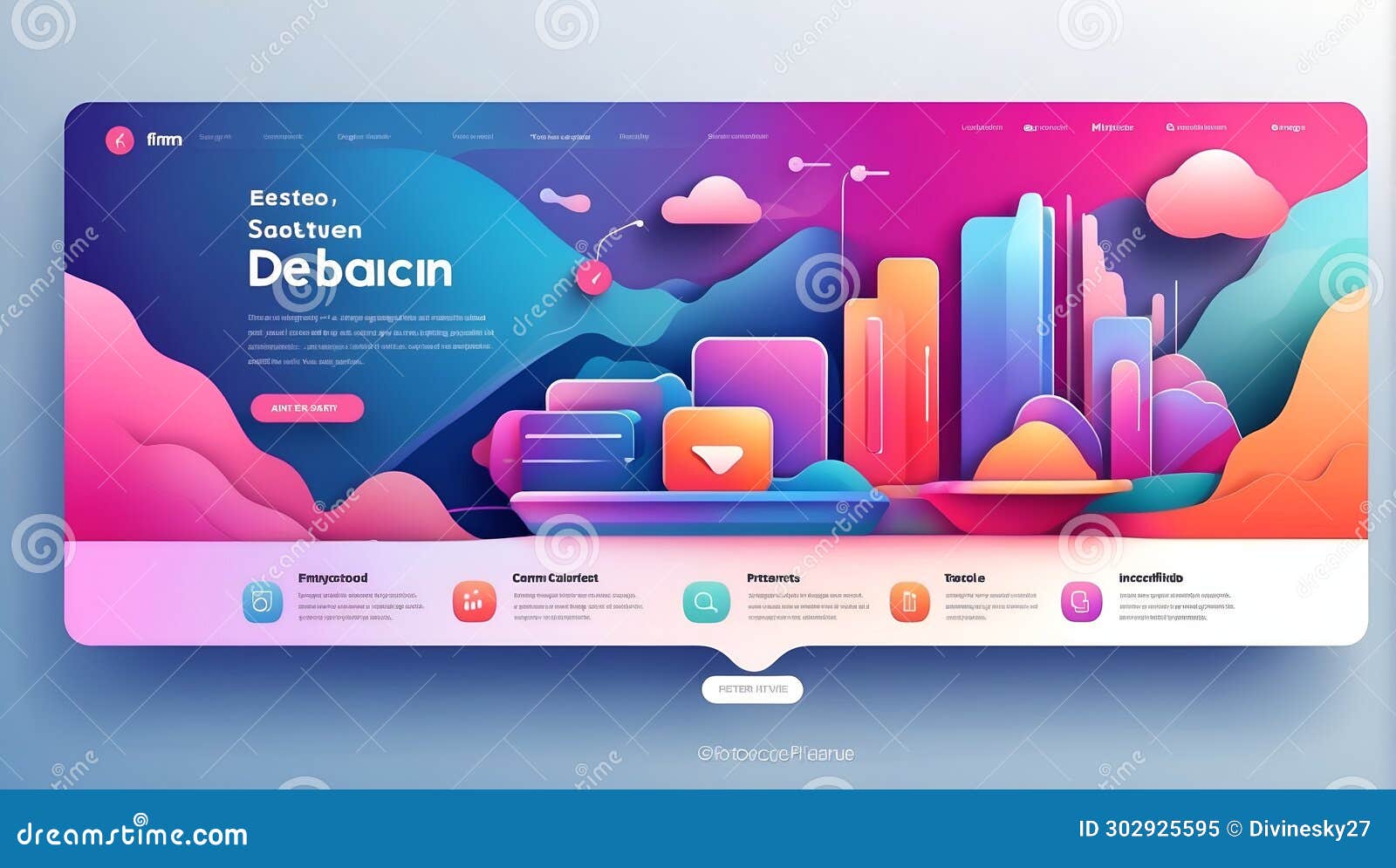 Versatile Vortex: Scalable UI UX Page Template. AI Generate Stock ...