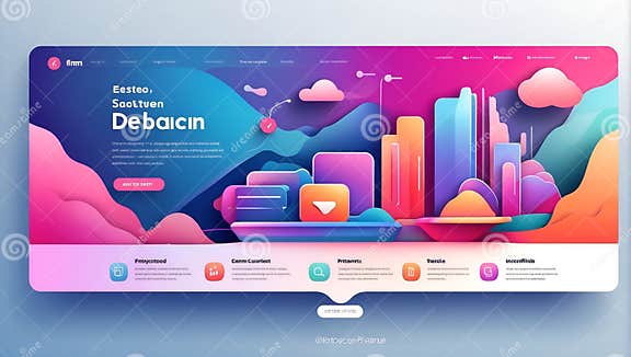 Versatile Vortex: Scalable UI UX Page Template. AI Generate Stock ...