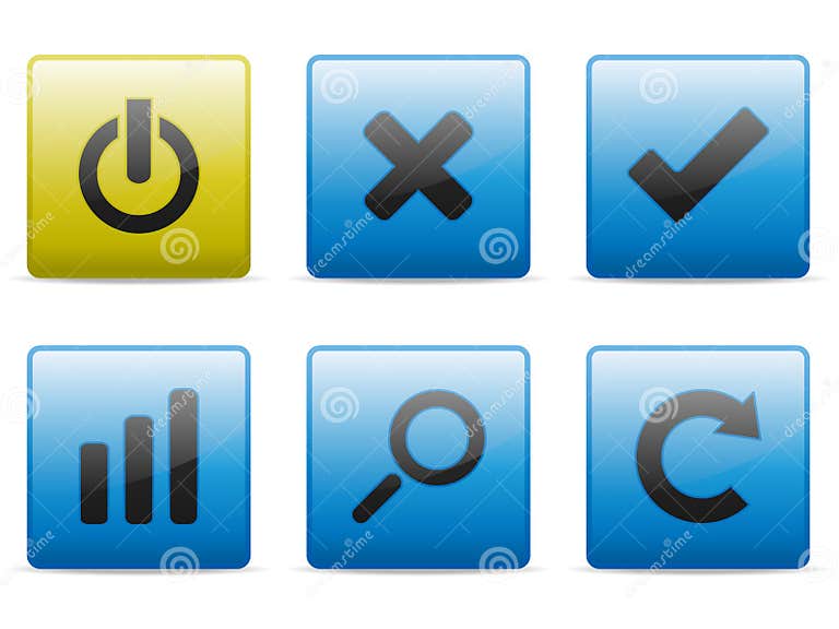 Versatility buttons set stock vector. Illustration of glossy - 10744032