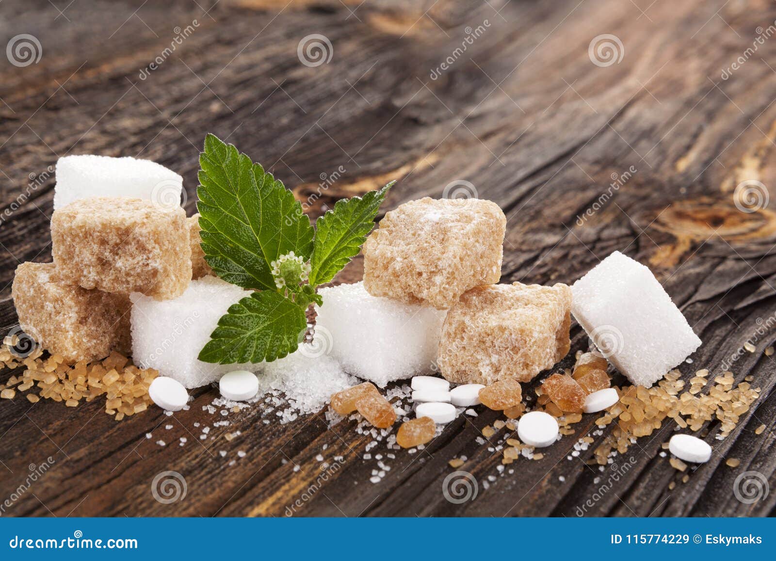 Verschiedene Arten Des Zuckers Stockbild - Bild von fruchtzucker ...