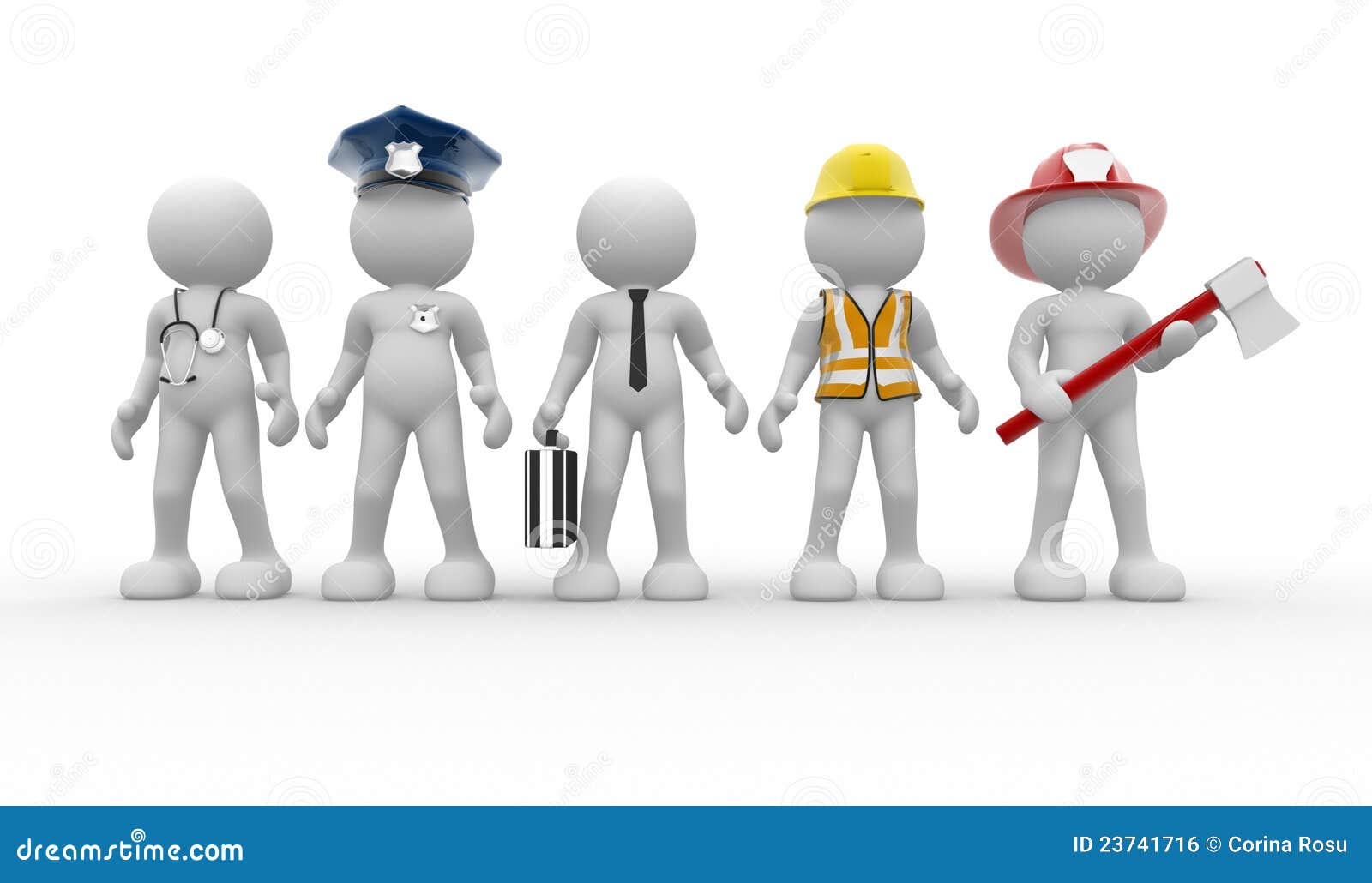 Verschiedene Berufe stock abbildung. Illustration von schützend - 23741716