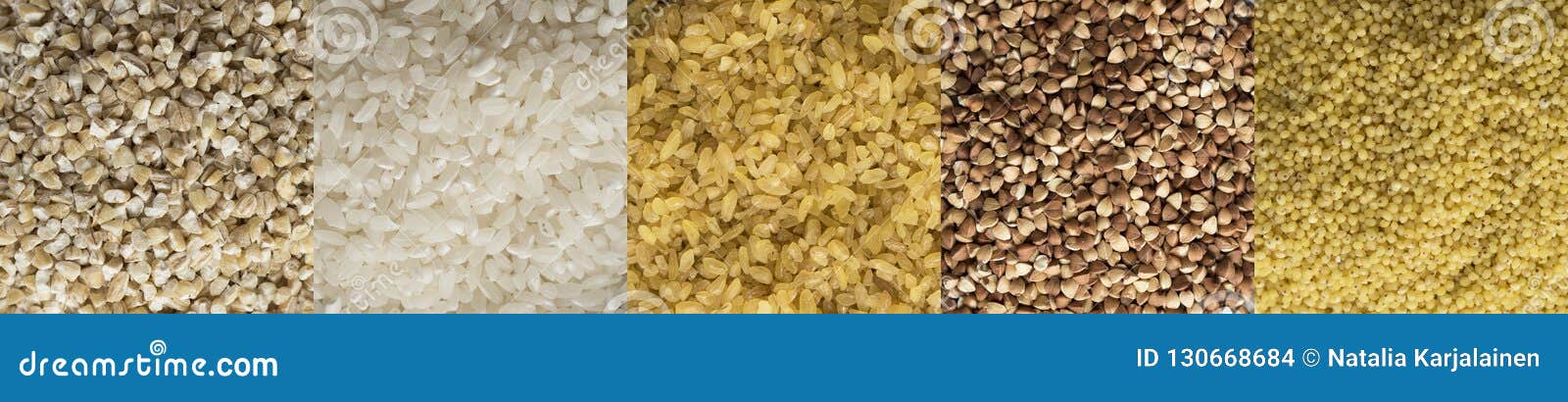 Verschiedene Getreidearten stockfoto. Bild von diät - 130668684