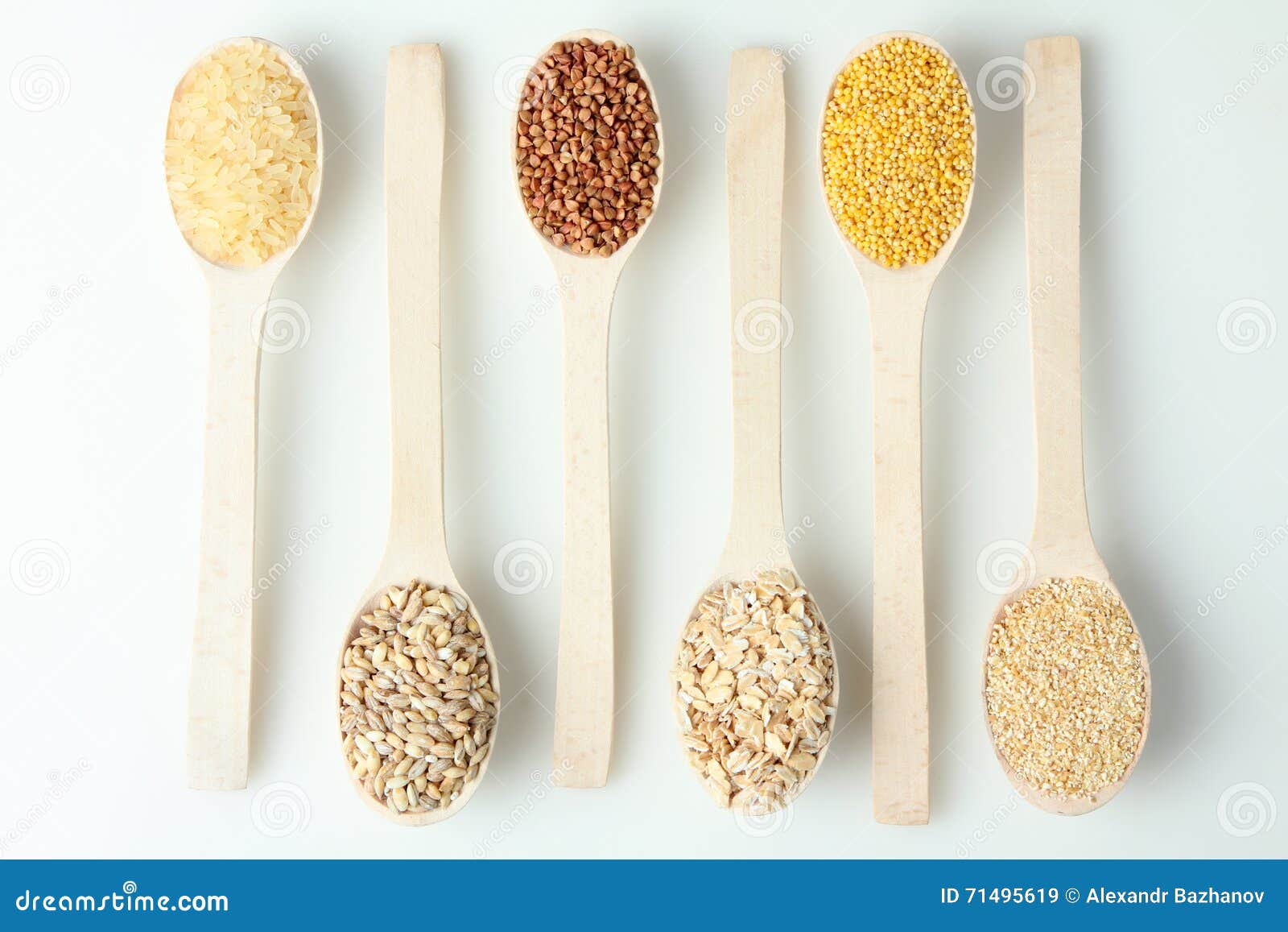 Verschiedene Getreidearten stockbild. Bild von mahlzeit - 71495619