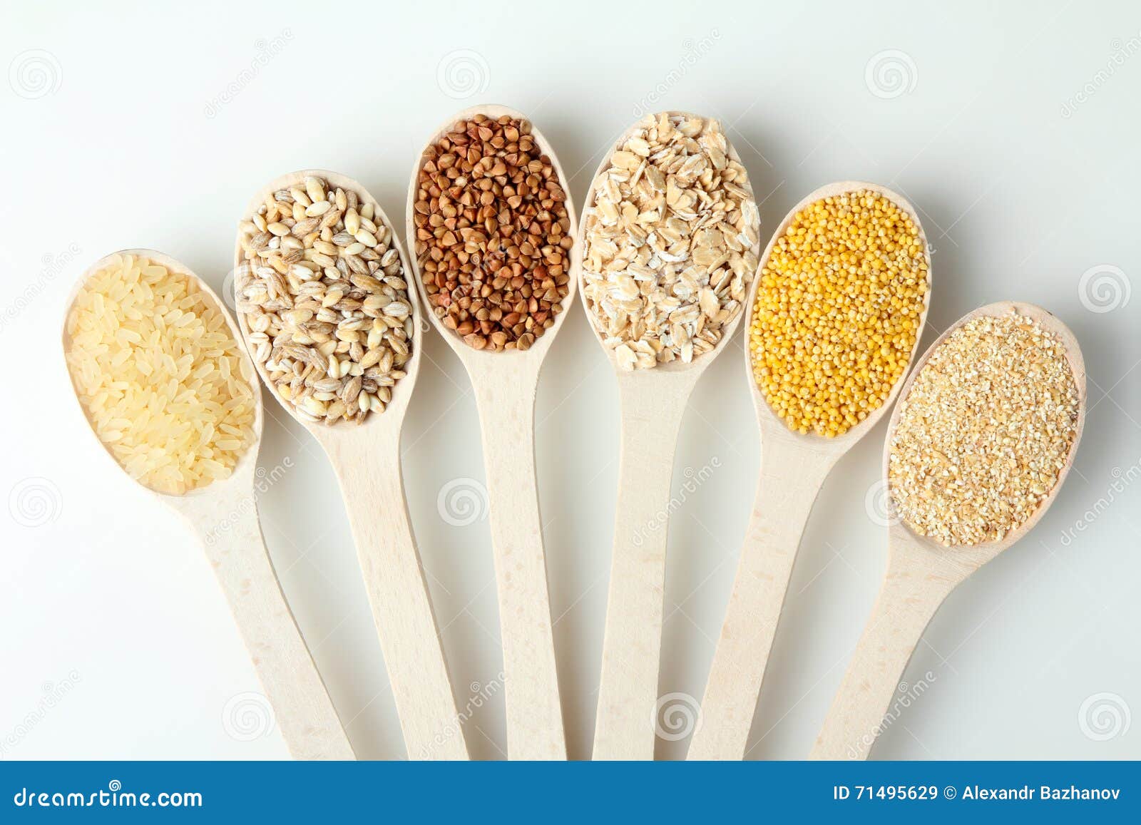 Verschiedene Getreidearten stockbild. Bild von abgezogen - 71495629