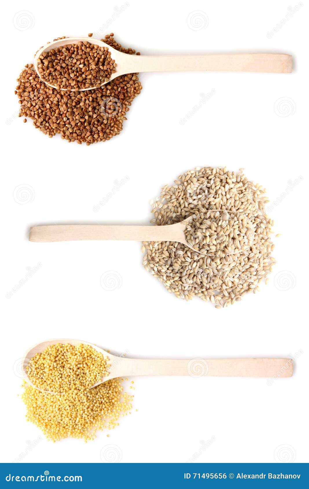 Verschiedene Getreidearten stockfoto. Bild von essen - 71495656