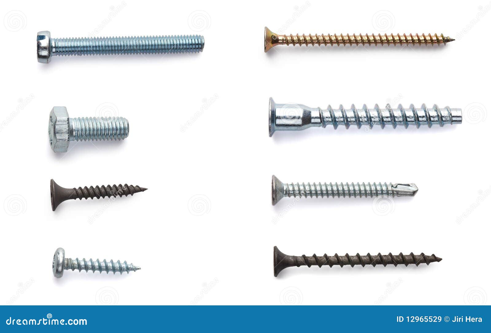 Verschiedene Schrauben stockbild. Bild von reparatur - 12965529