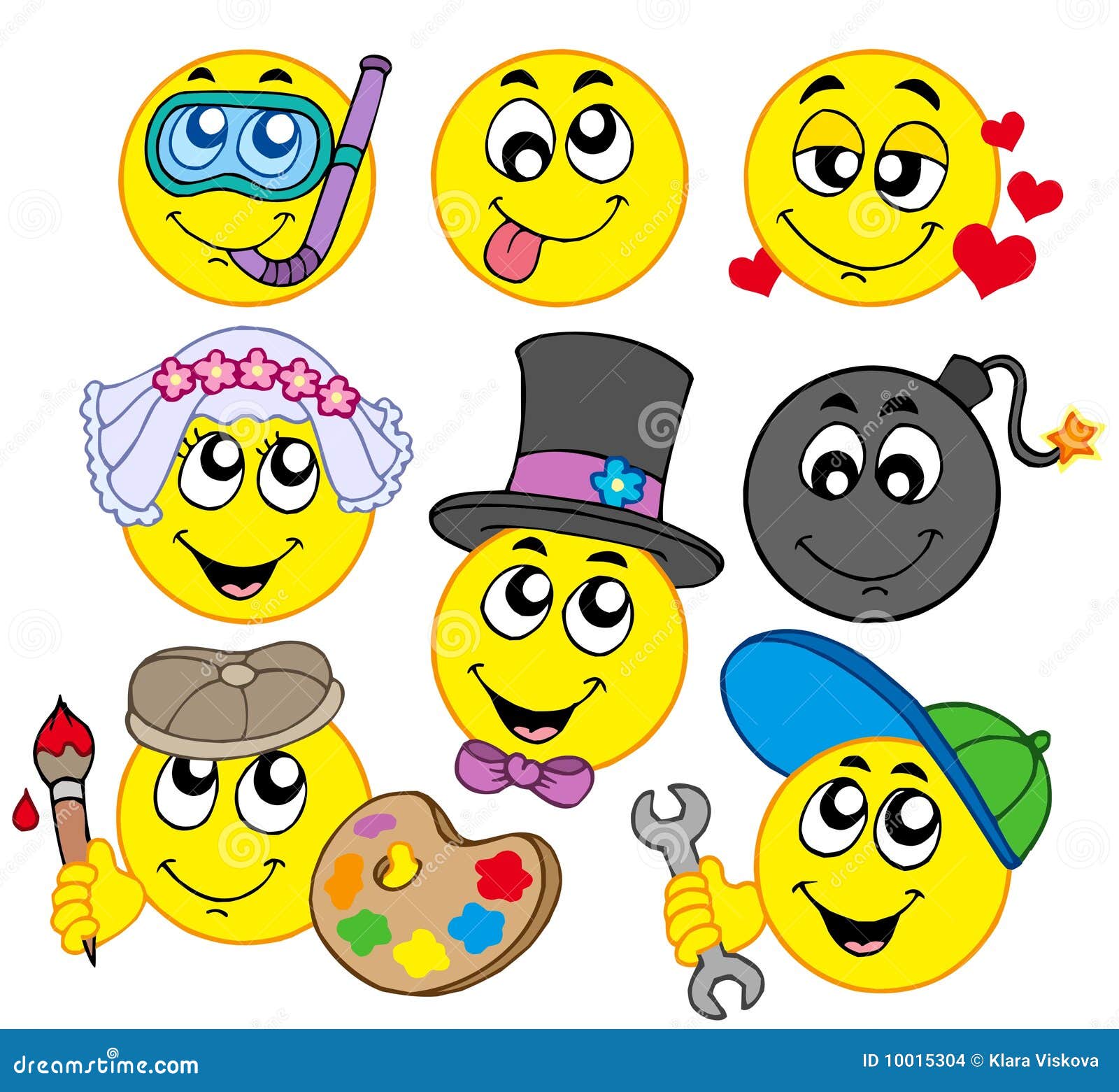 Verschiedene Smiley 5 Stockbilder - Bild: 10015304