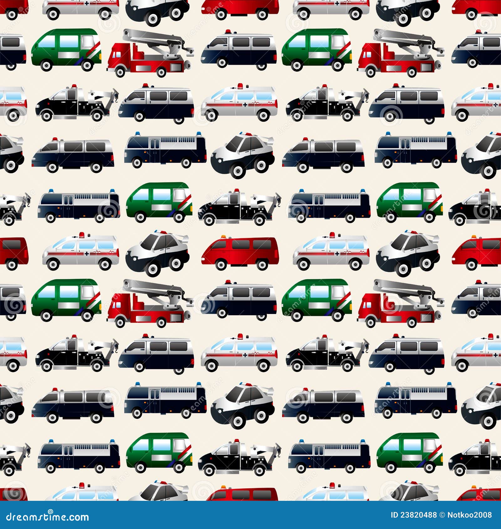 Verschiedene Typen Nahtloses Muster Des Autos Vektor Abbildung ...