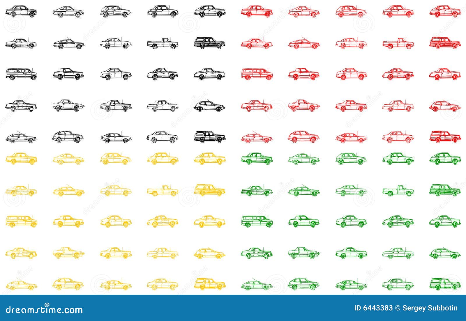 Verschiedene Varianten Der Autos Stock Abbildung - Illustration von ...