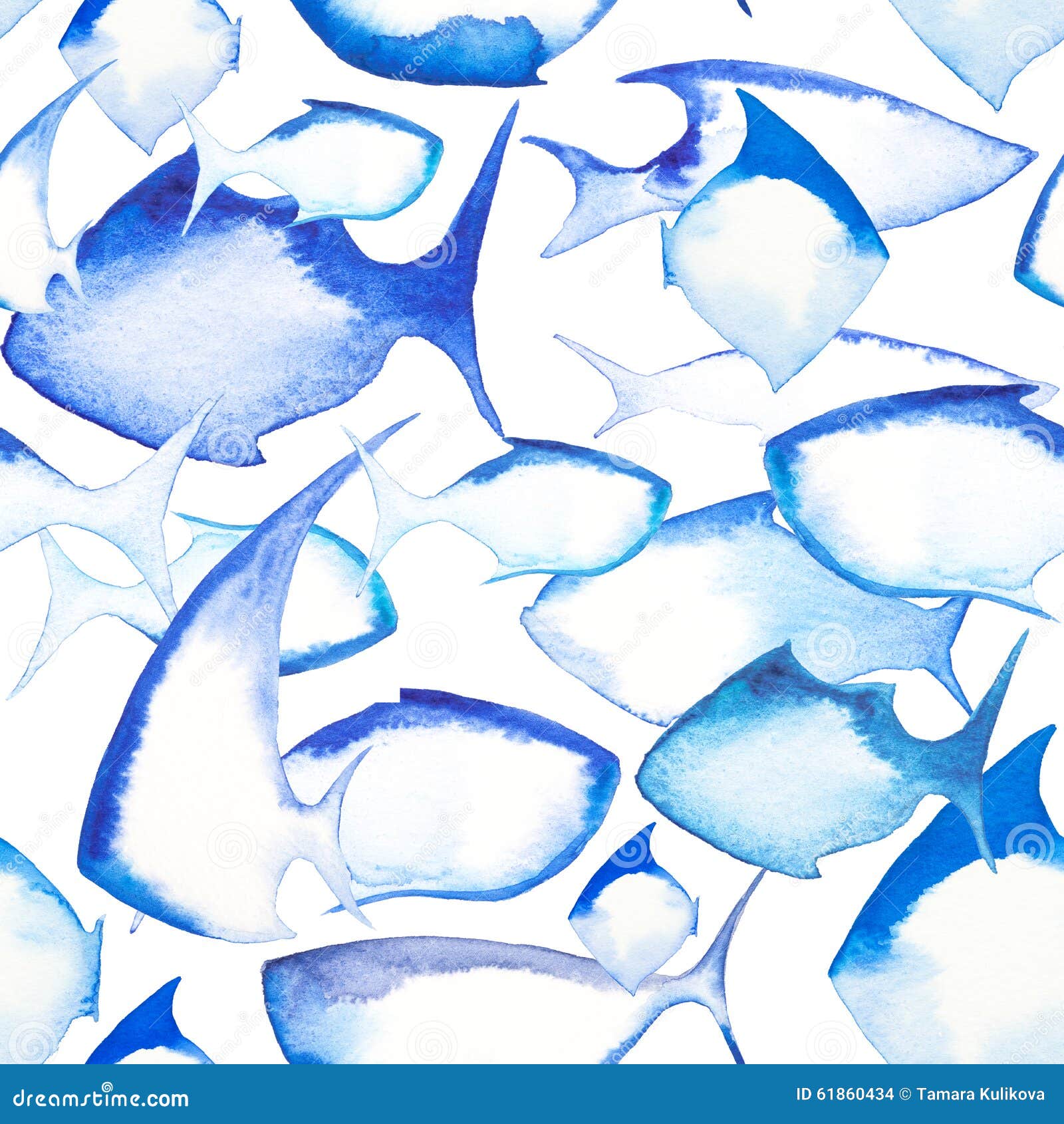 Verschiedener Fisch Formt Muster Stock Abbildung - Illustration von ...