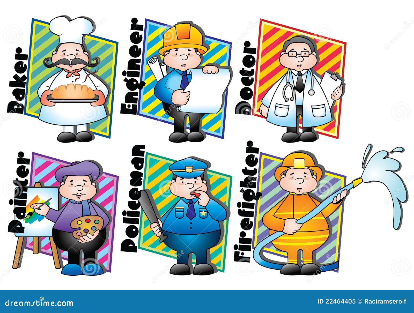 Verschillende beroepen vector illustratie. Illustration of arbeid ...