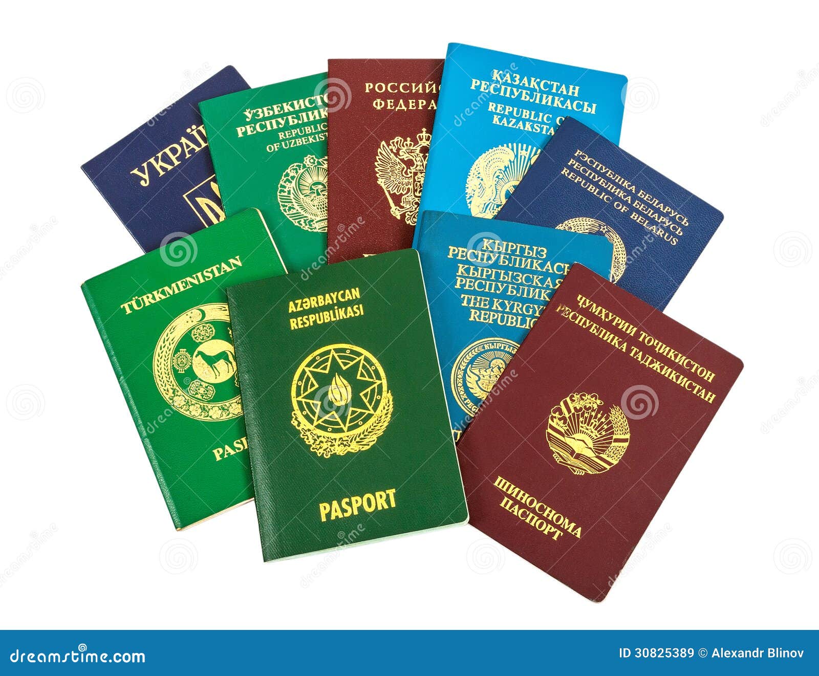 Verschillende Buitenlandse Paspoorten Stock Afbeelding - Image of reis ...