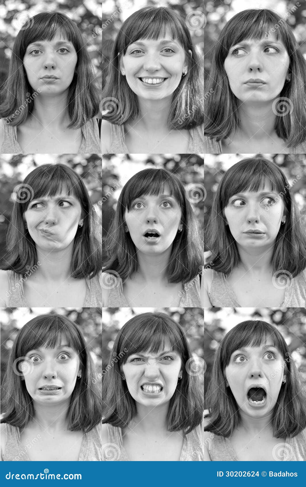 Verschillende emoties stock foto. Image of woede, boos - 30202624