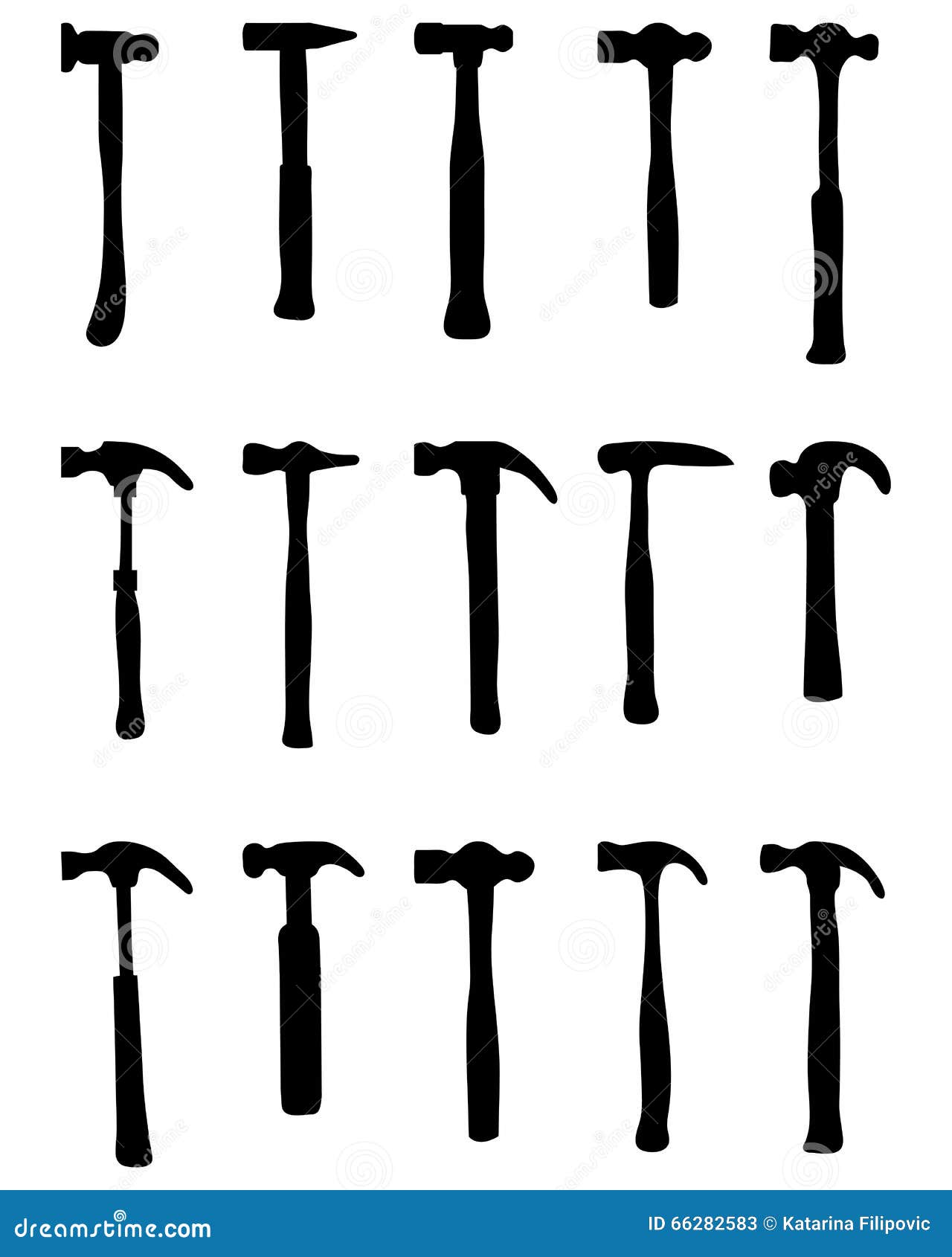 Verschillende hamer stock illustratie. Illustration of pictogram - 66282583