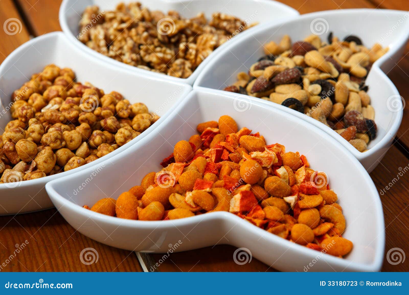 Verschillende Soorten Noten Als Zoute Snack Stock Afbeelding - Image of ...