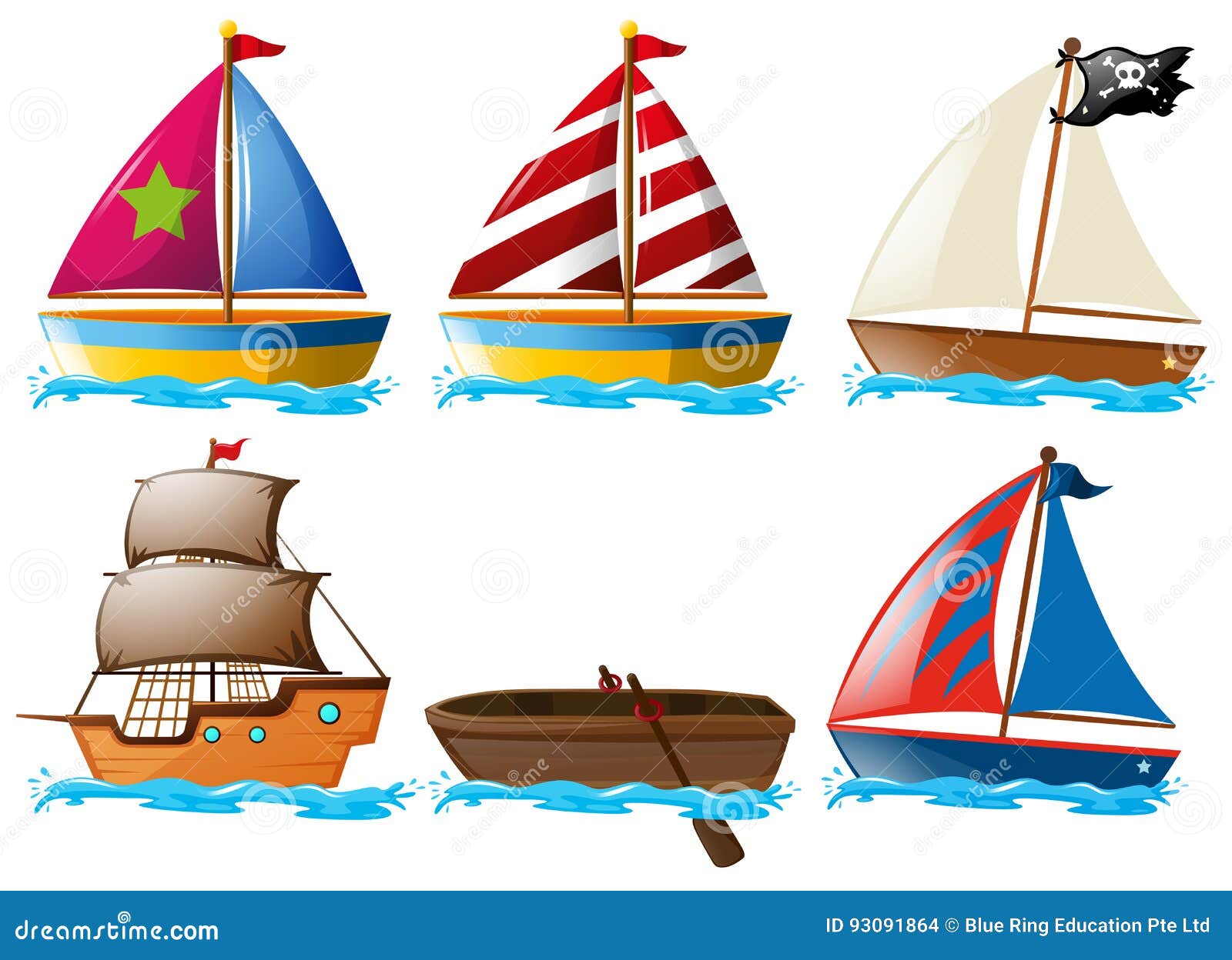 Verschillende Soorten Schepen Vector Illustratie - Illustration of ...