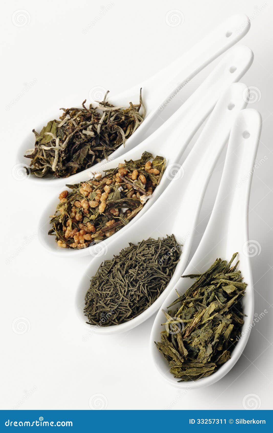 Verschillende Soorten Van Groene Thee Stock Afbeelding - Image of groep ...