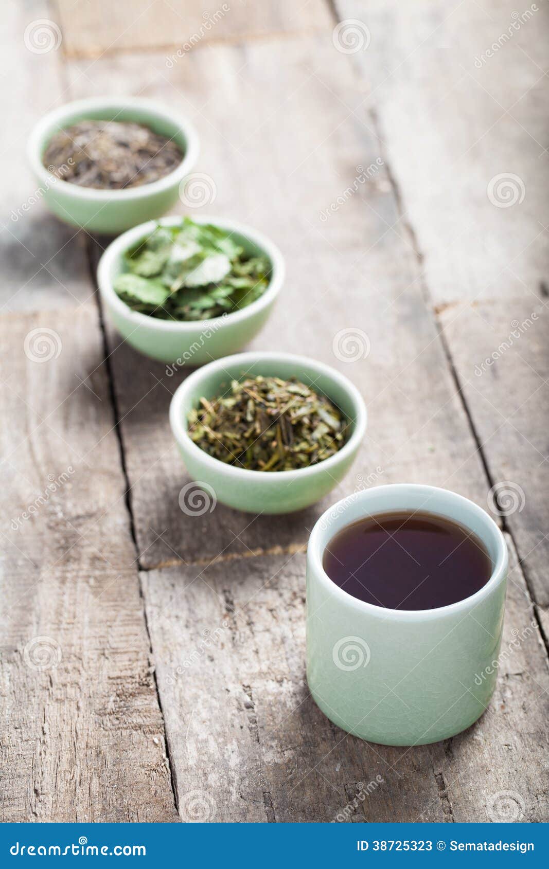 Verschillende Soorten Van Groene Thee Stock Afbeelding - Image of ...