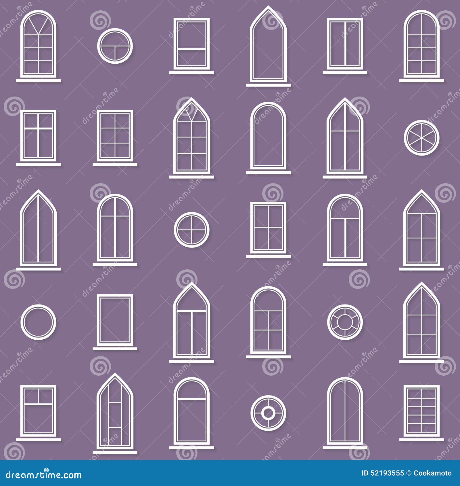 Verschillende Types Van Vensters EPS10 Vector Illustratie ...