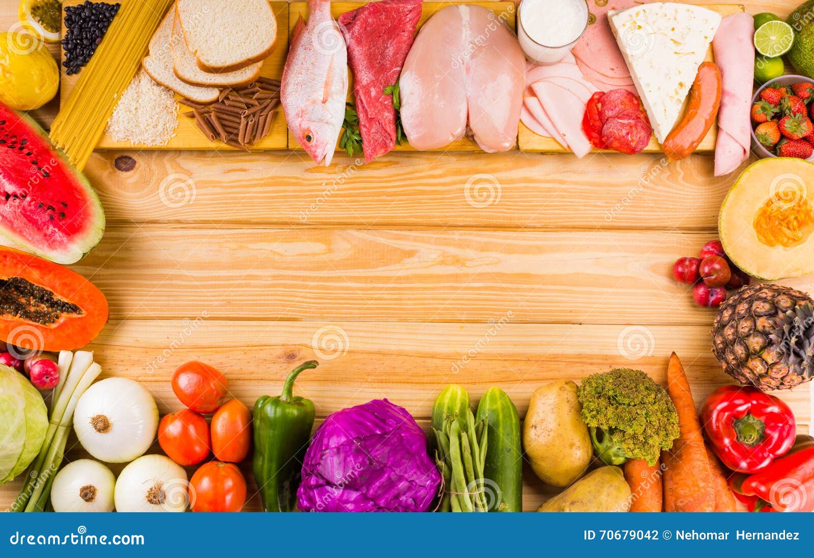 Verschillende Types Van Voedsel Stock Foto - Image of lengte ...