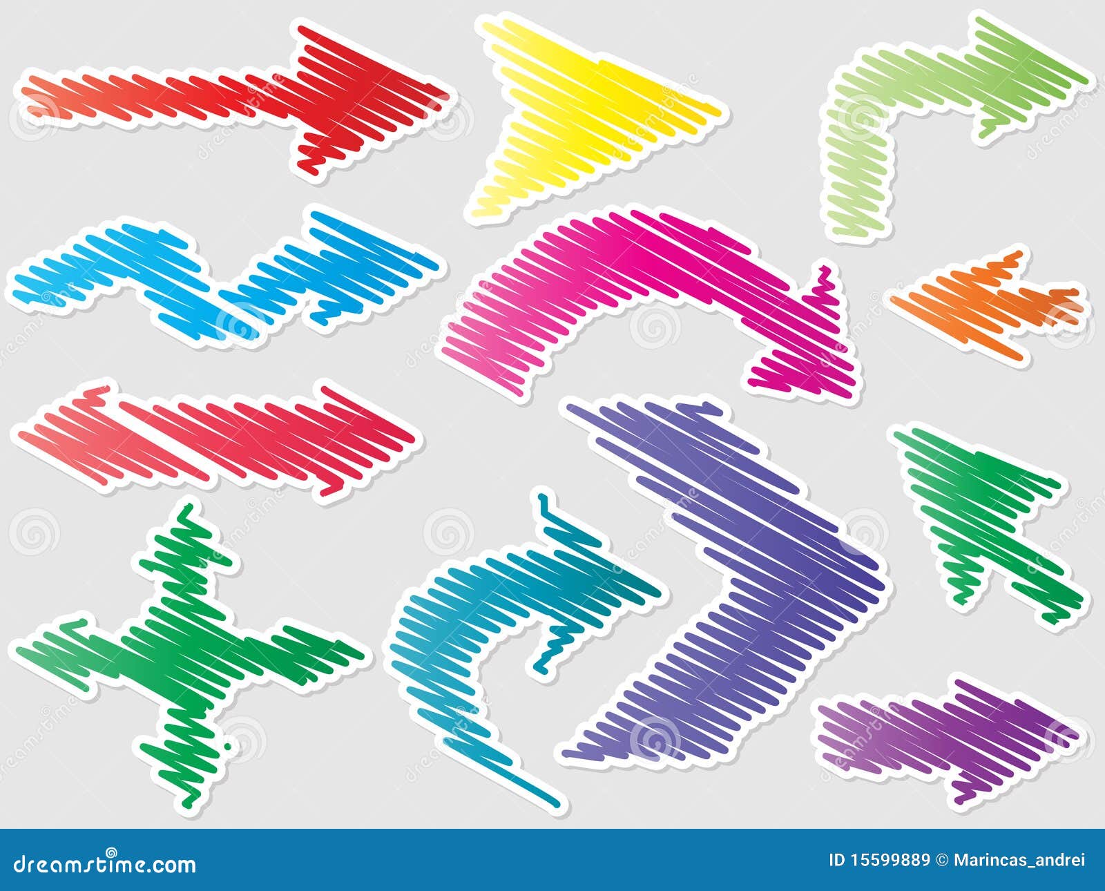 Verschillende Vorm Van Pijlen Vector Illustratie - Illustration of ...