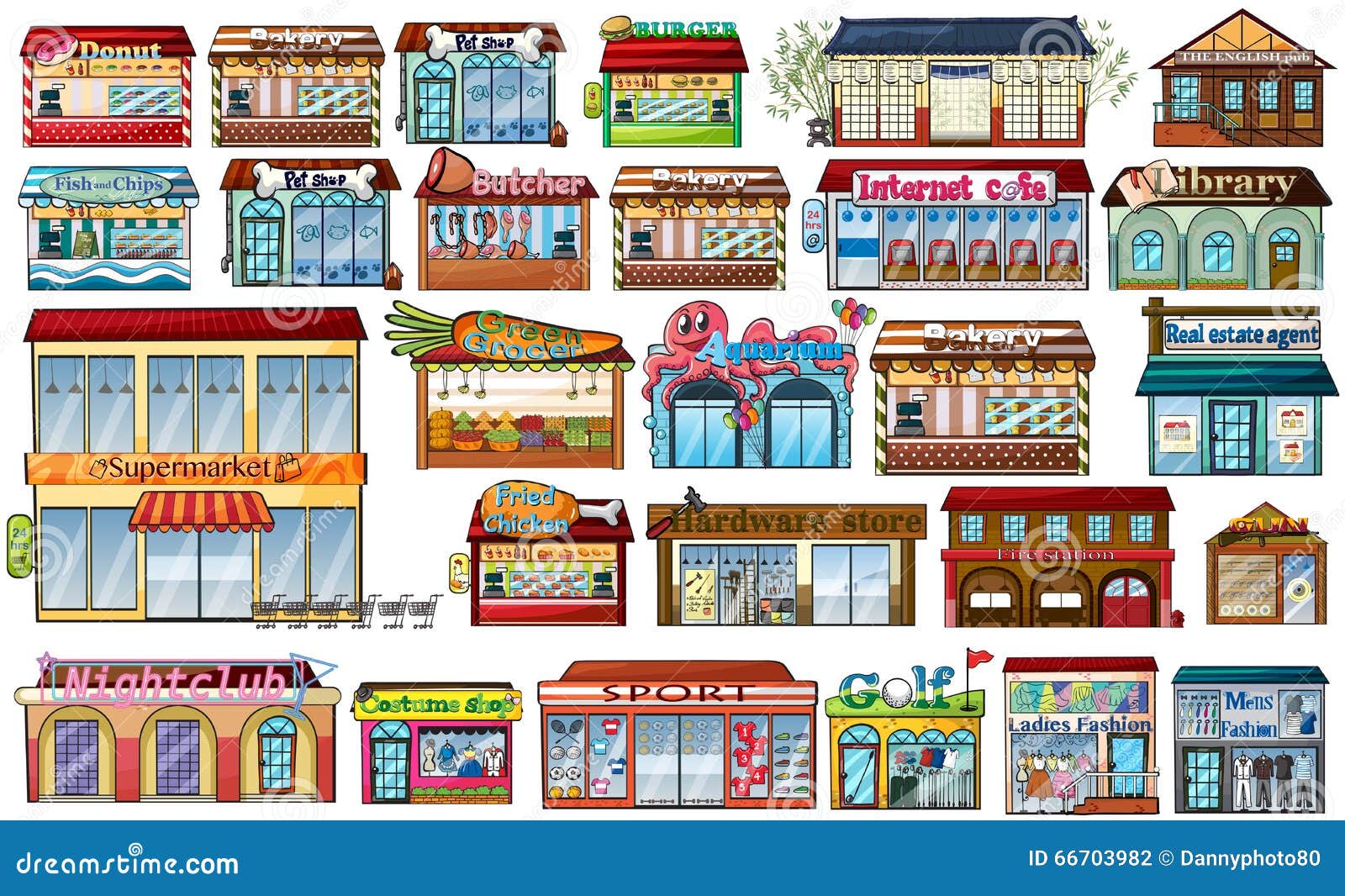 Verschillende Winkels En Gebouwen Vector Illustratie - Illustration of ...