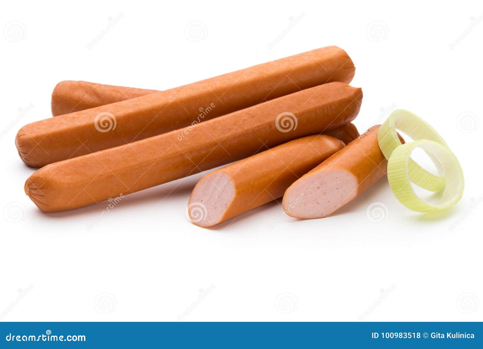 Verse Die Worst Over Witte Achtergrond Wordt Geïsoleerd Stock Foto ...